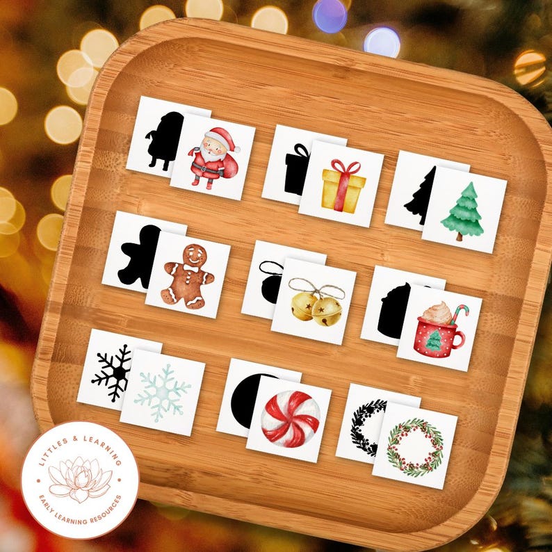 Christmas Shadow Matching Printable Activity - Etsy