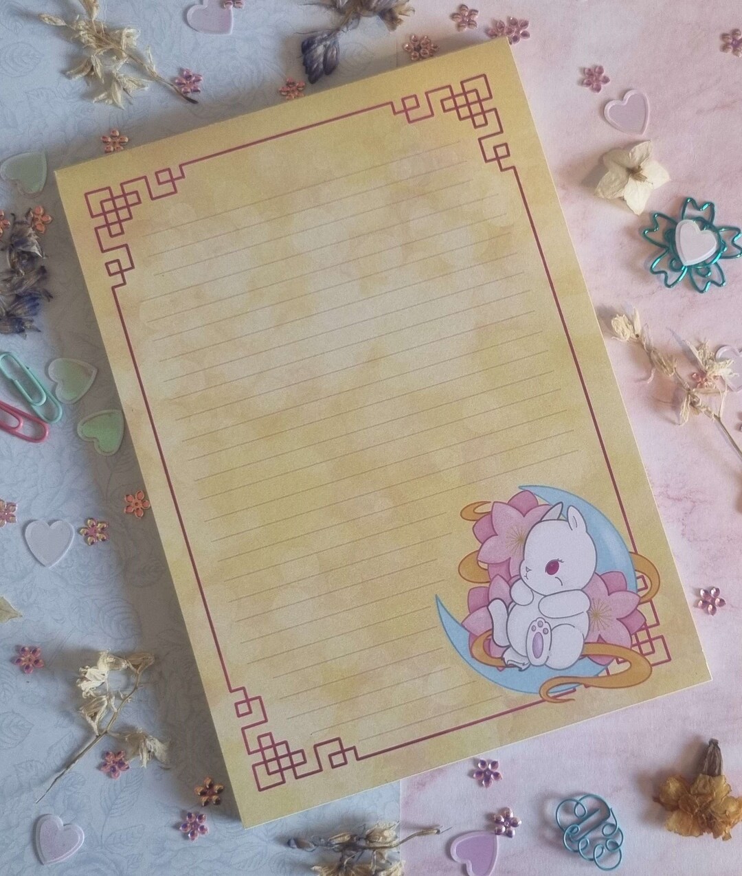 Moon Bunny A5 Notepad // Kawaii Notepad // Cute Stationery - Etsy