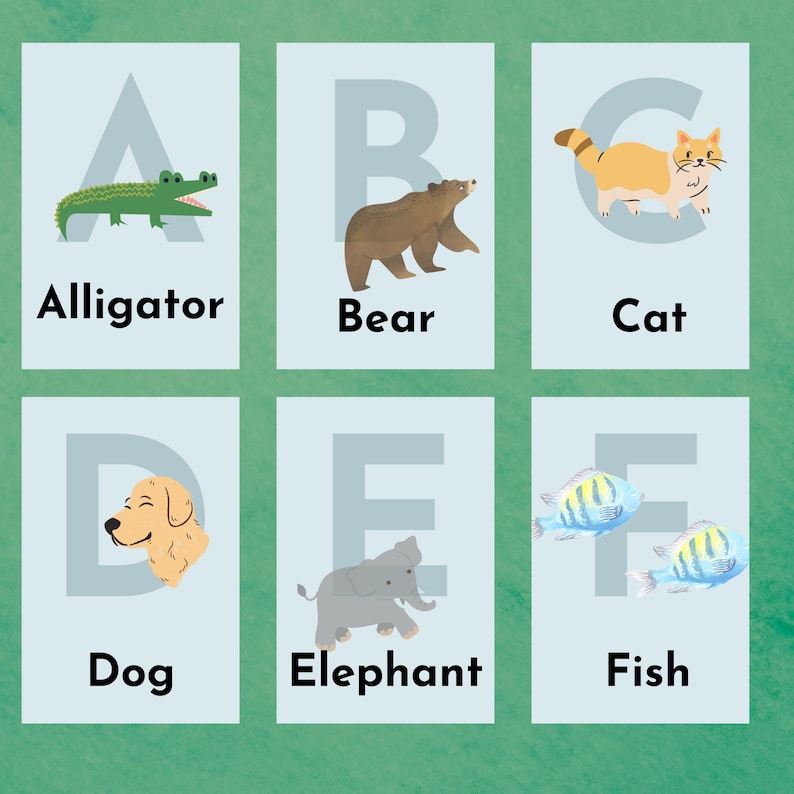 A to Z Flash Cards,printable Alphabet Flash Cards, Classroom Decor ...