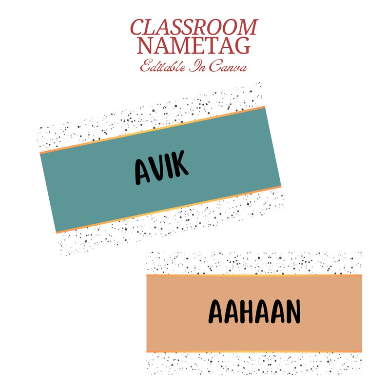 Classroom Name Tags Neutral Calming Colors|editable |printable ...