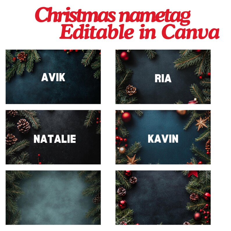 Editable Christmas Name Tags: Classroom Printable | Watercolor Santa ...