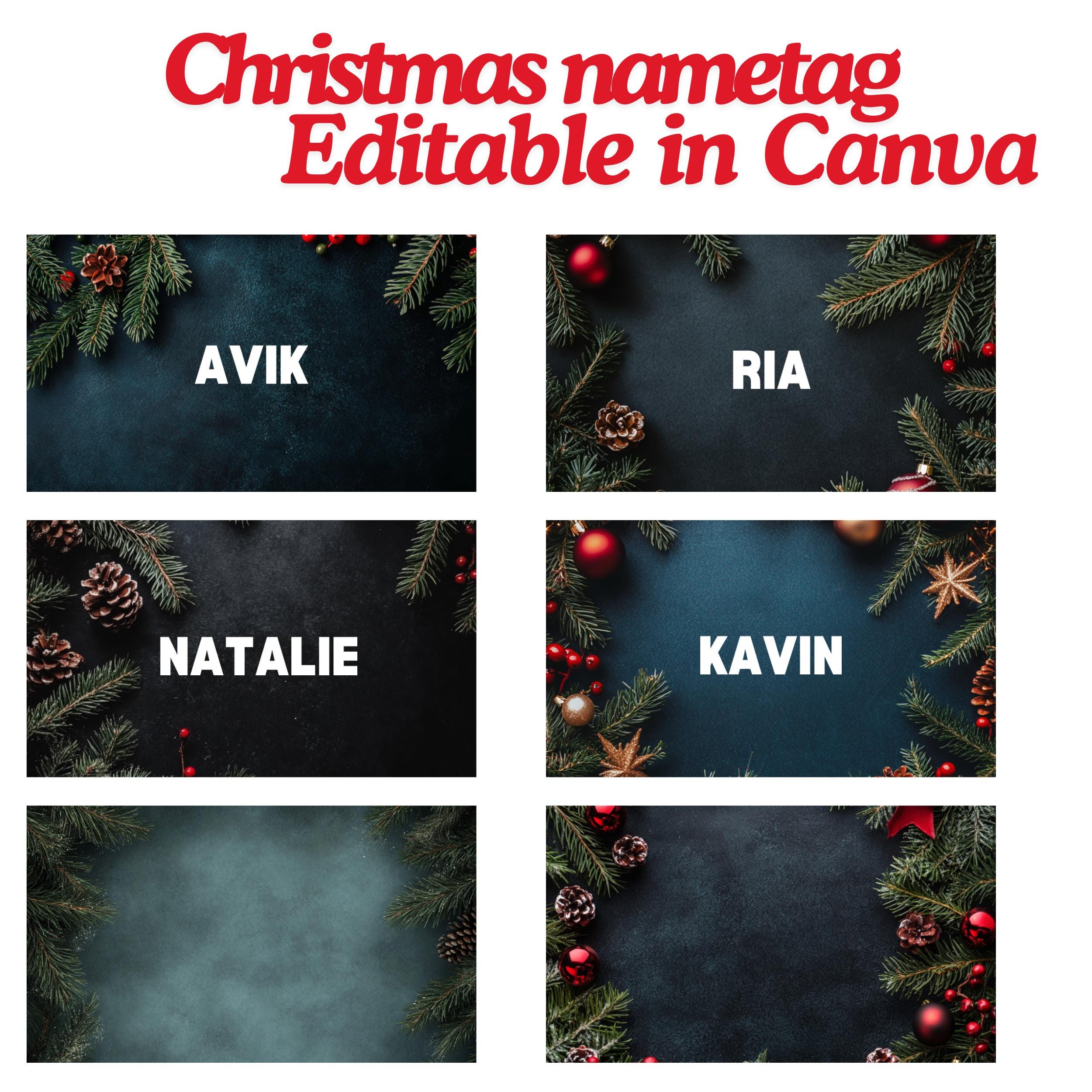 EDITABLE Christmas Name Tags | Printable Classroom Nametags | Printable ...