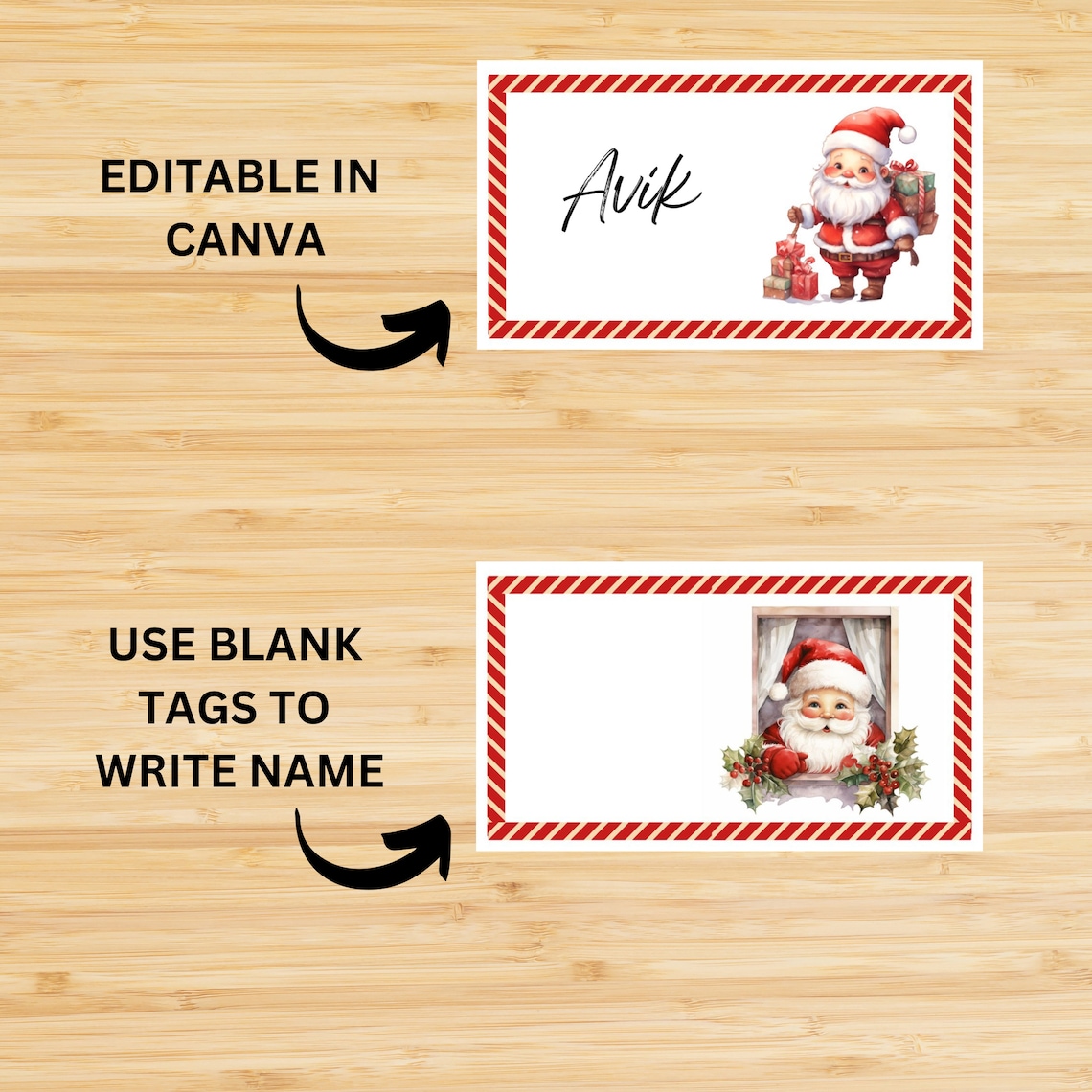 EDITABLE Christmas Name Tags | Printable Classroom Nametags ...