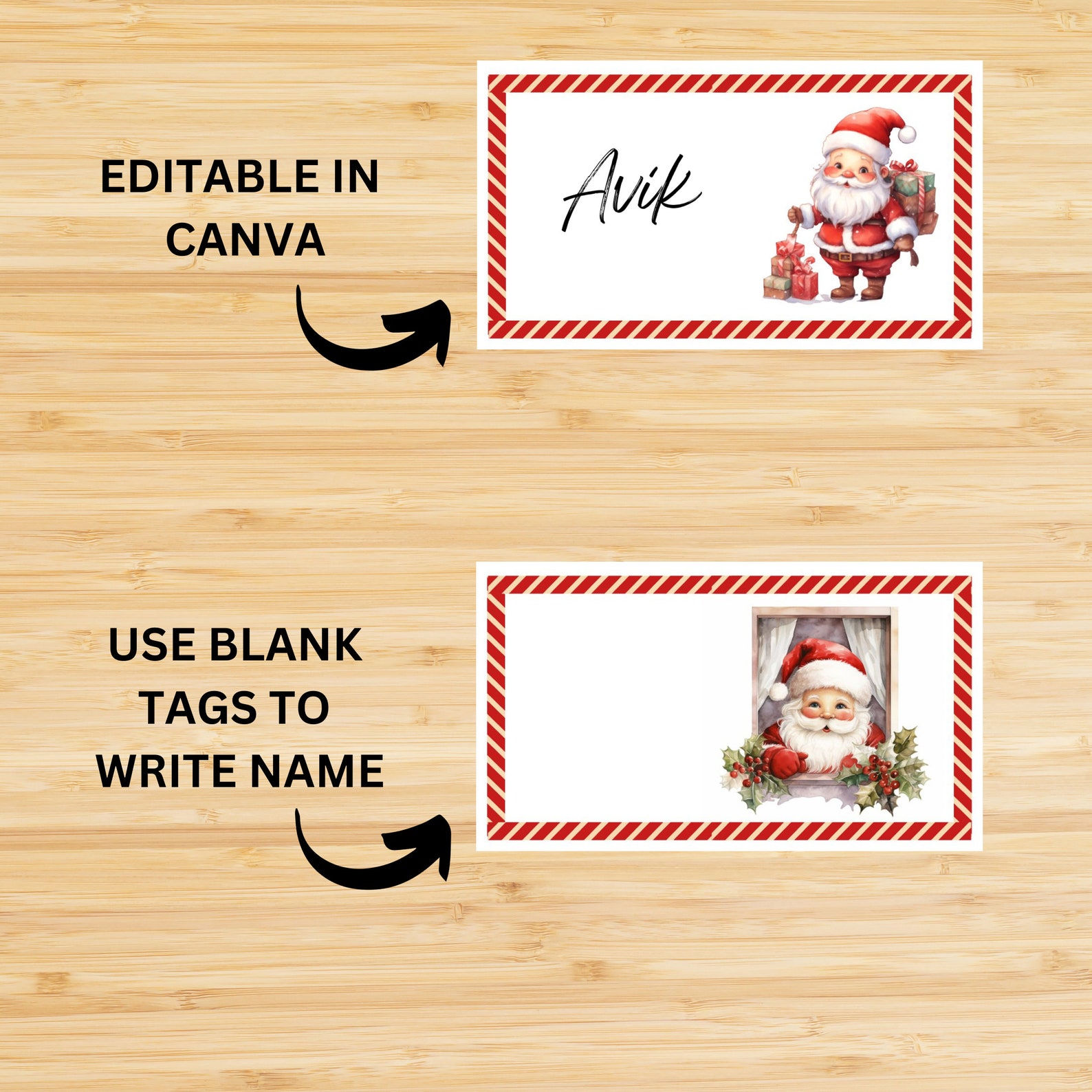 EDITABLE Christmas Name Tags | Printable Classroom Nametags ...
