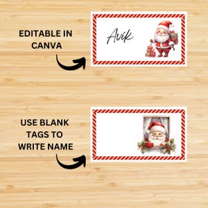 EDITABLE Christmas Name Tags | Printable Classroom Nametags ...