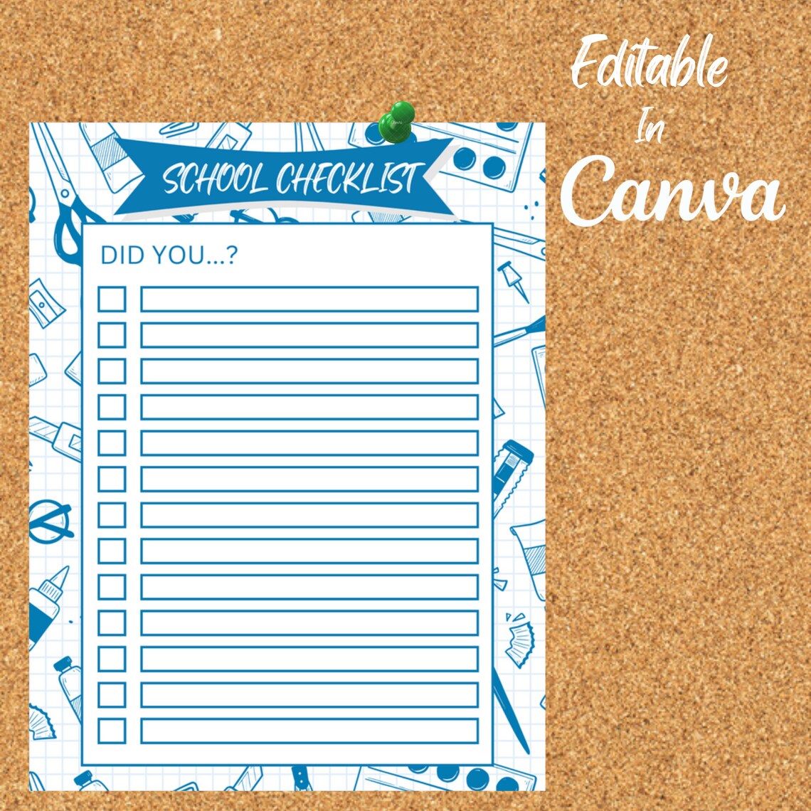 Editable School Morning Checklist, School Checklist, Checklist for ...
