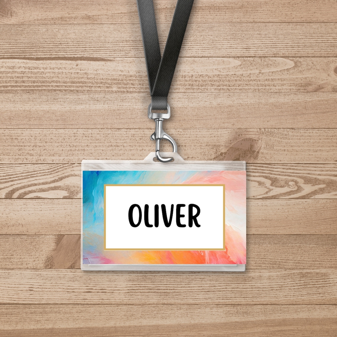 Classroom Name Tags Template Watercolor | Editable | Printable ...