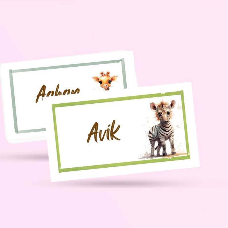 Editable Safari Animal Classroom Name Tags Label | Printable ...