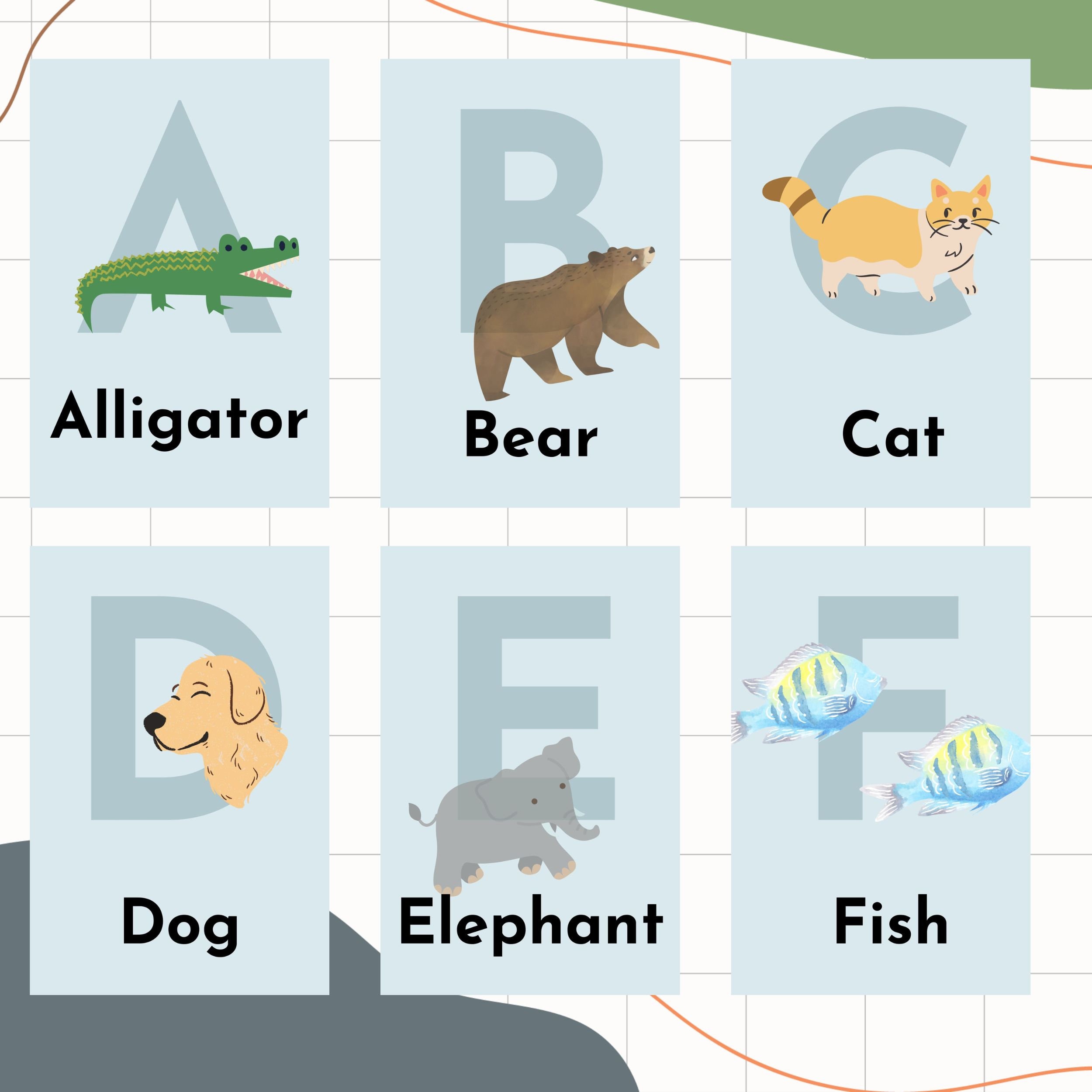 A to Z Flash Cards,printable Alphabet Flash Cards, Classroom Decor ...