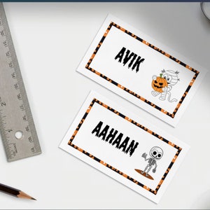 Classroom Name Tags Template Halloween | Editable | Printable ...