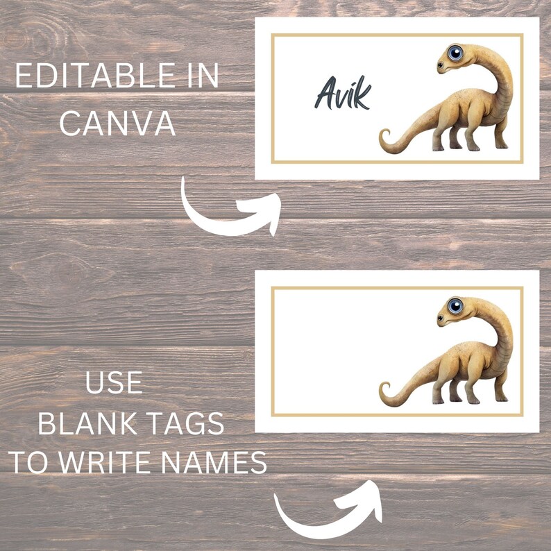 Dinosaur Classroom Name Tags | Editable Dinosaur Label | Printable ...