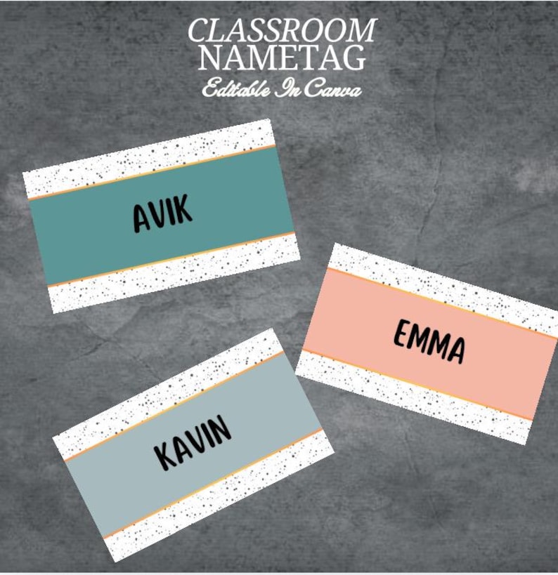 Classroom Name Tags Neutral Calming Colors|editable |printable ...