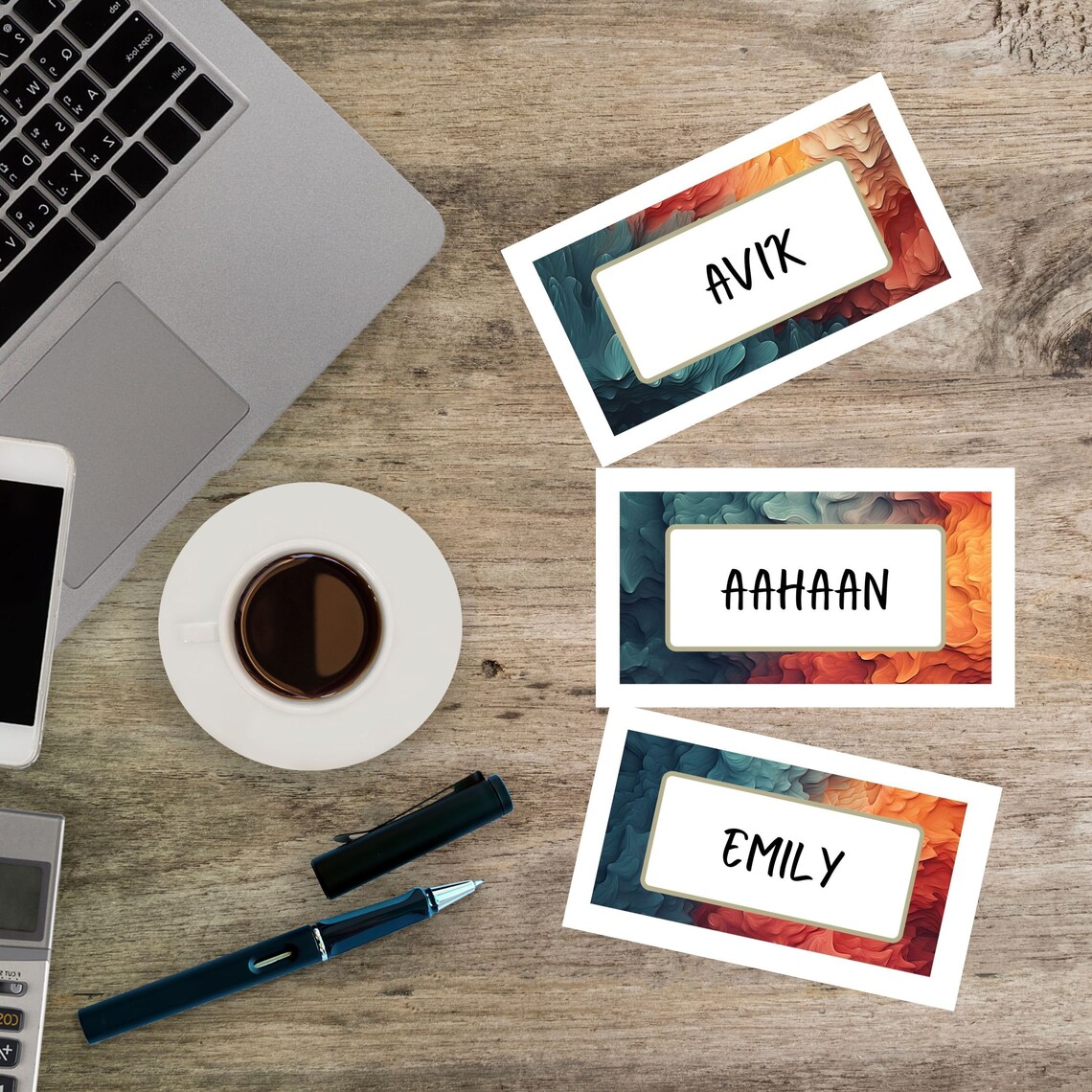 Classroom Name Tags RETRO Editable Printable Elementary School Name ...