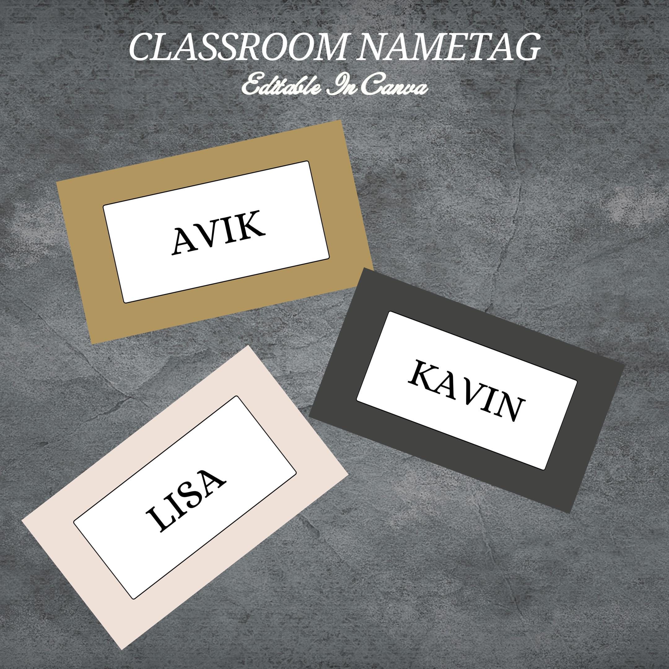 Boho Classroom Name Tags Template | Editable | Printable | Elementary ...