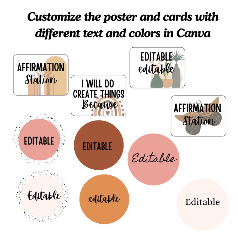 Boho Affirmation Station,boho Affirmations Classroom, Bulletin Board ...