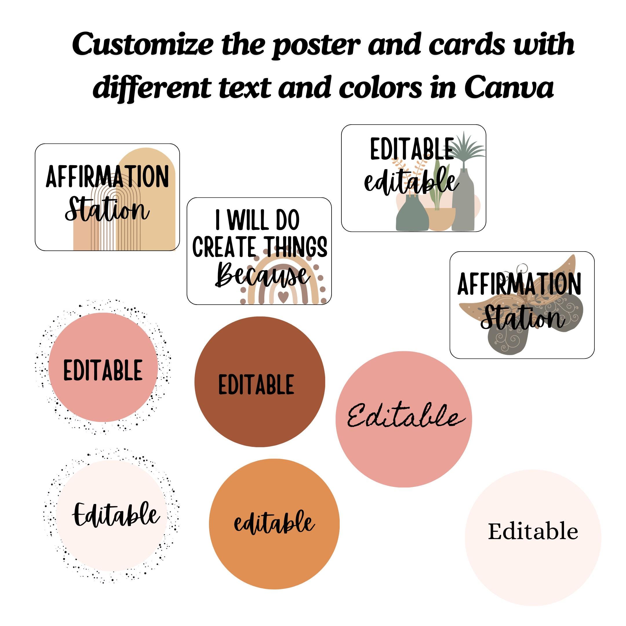 Boho Affirmation Station,boho Affirmations Classroom, Bulletin Board ...