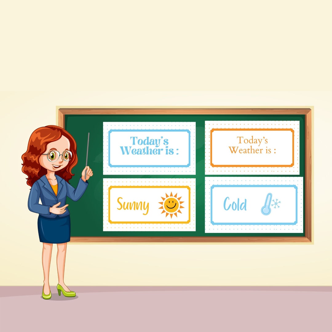 Boho Rainbow Weather Label Cards | Polka Dots, Classroom Decor ...