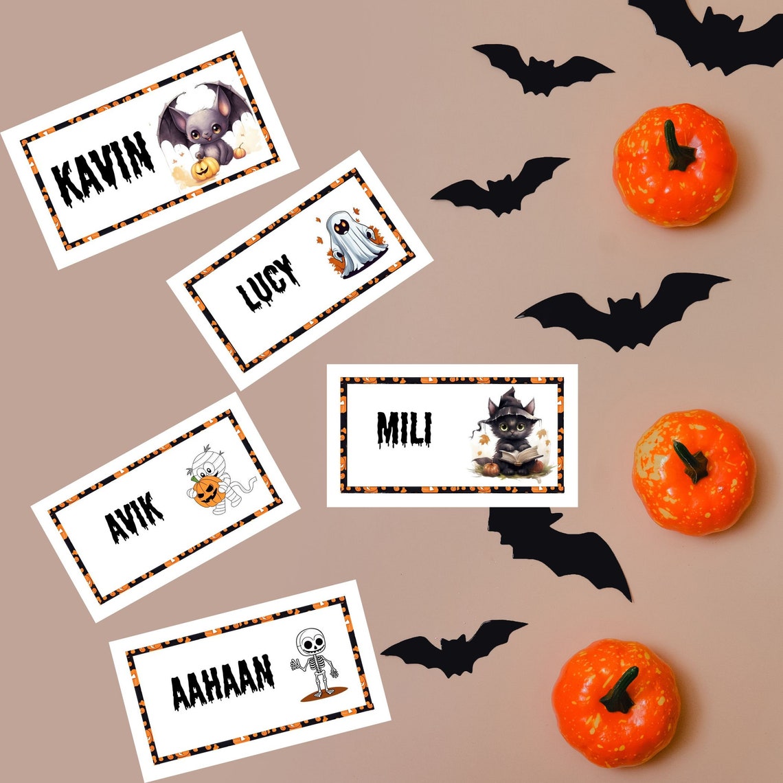 Classroom Name Tags Template Halloween | Editable | Printable ...