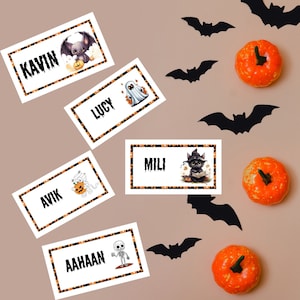 Classroom Name Tags Template Halloween | Editable | Printable ...