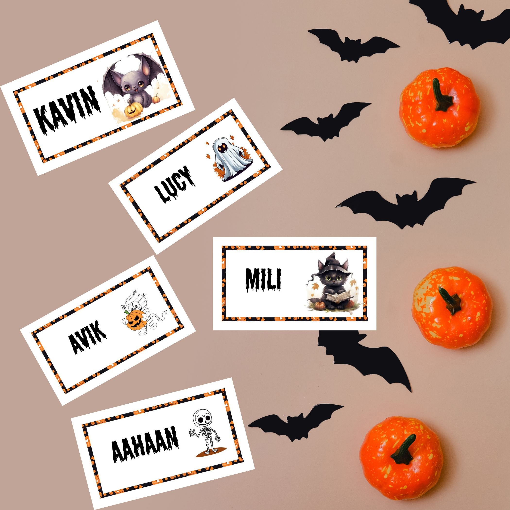 Classroom Name Tags Template Halloween | Editable | Printable ...