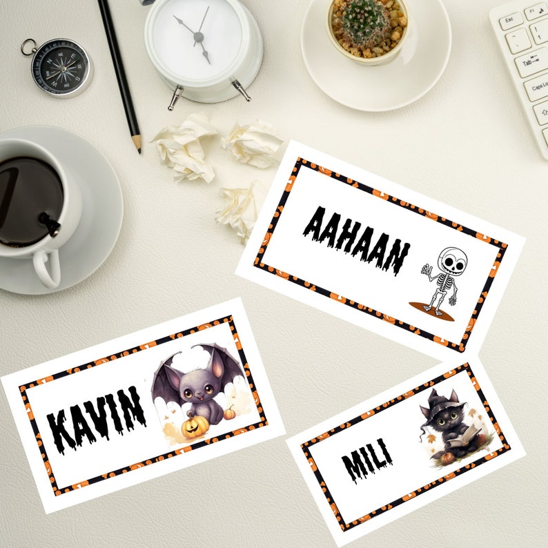 Classroom Name Tags Template Halloween | Editable | Printable ...