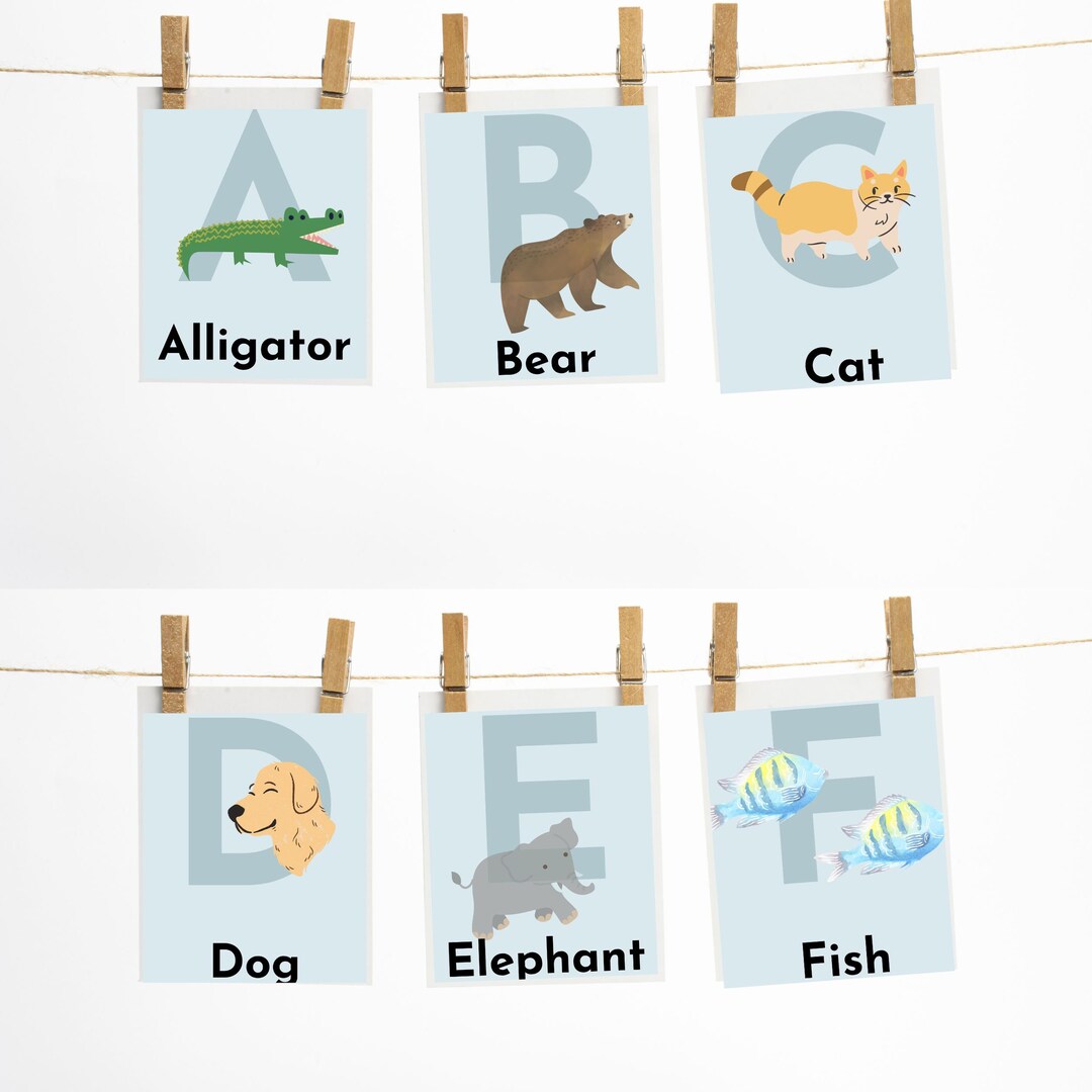 A to Z Flash Cards,printable Alphabet Flash Cards, Classroom Decor ...