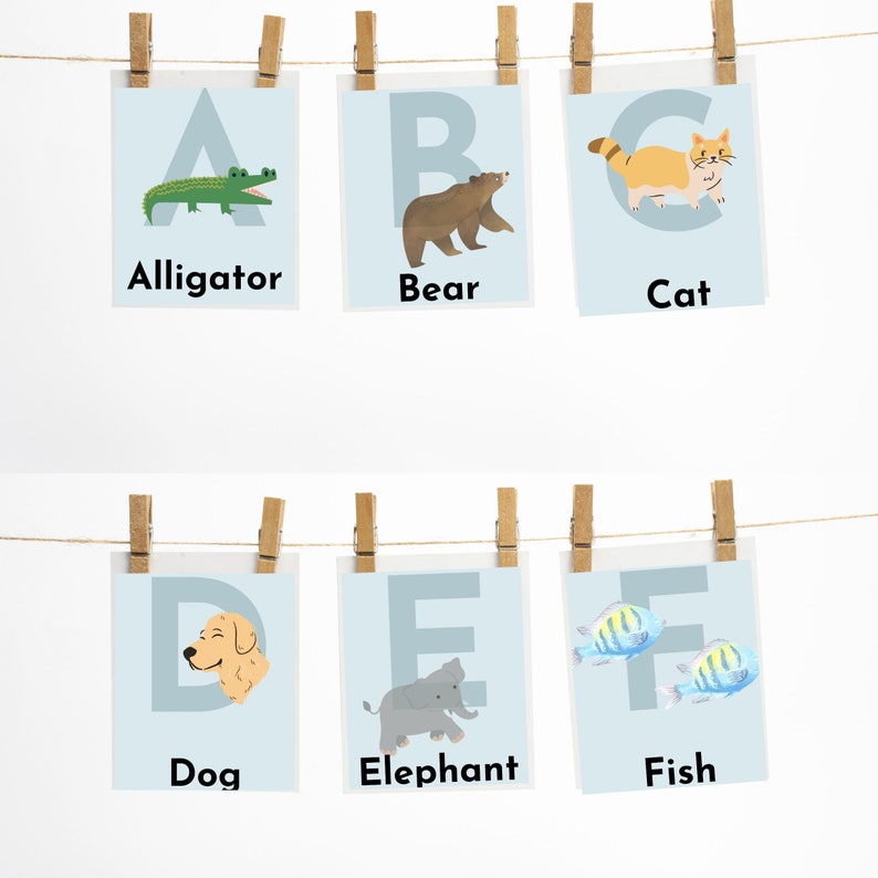 A to Z Flash Cards,printable Alphabet Flash Cards, Classroom Decor ...