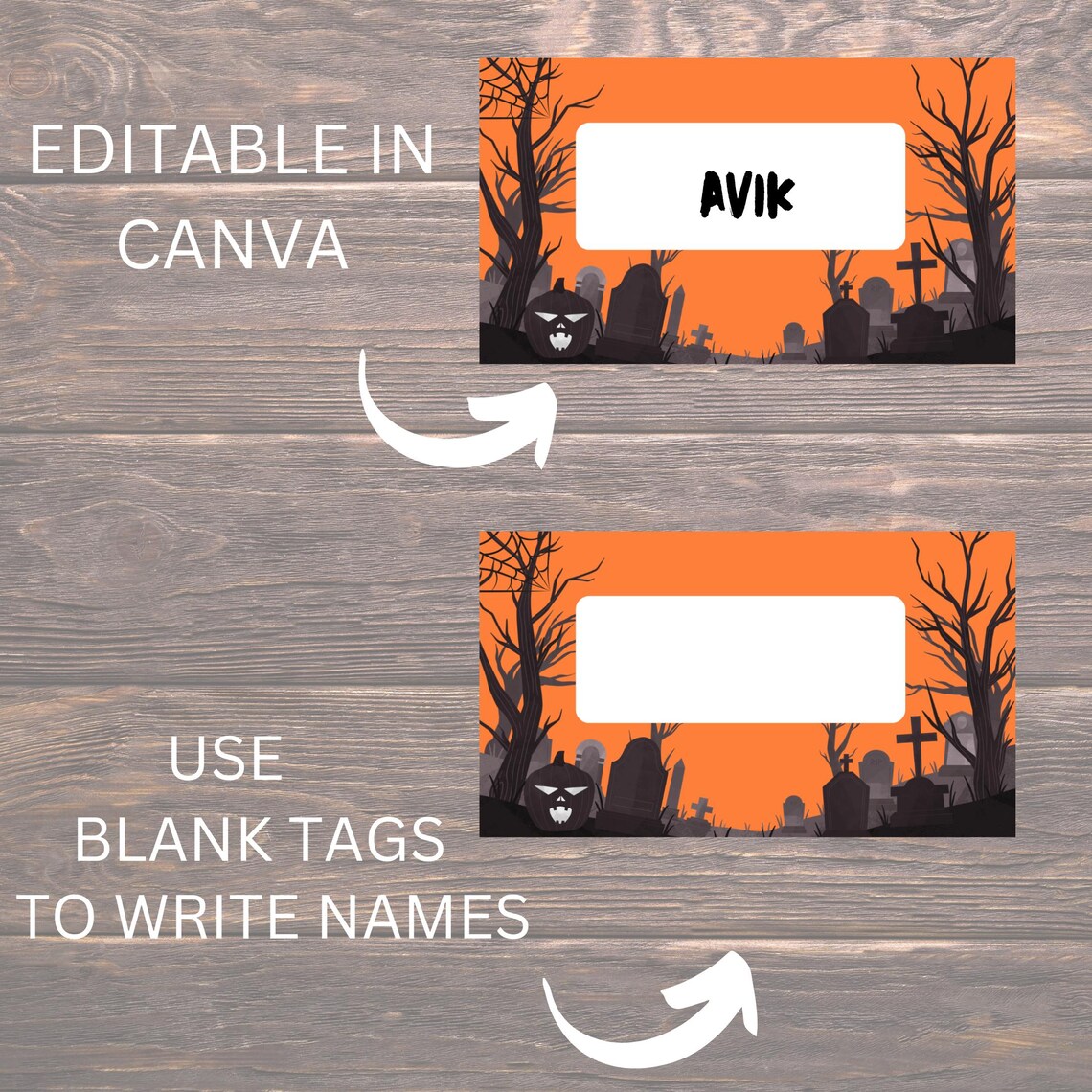 Editable Halloween Classroom Name Tags: Printable School Labels ...