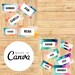 Classroom Name Tags Template Watercolor Editable Printable Elementary ...