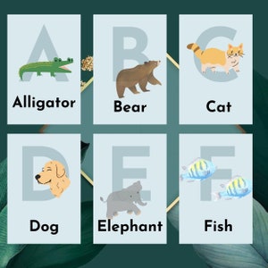 A to Z Flash Cards,printable Alphabet Flash Cards, Classroom Decor ...