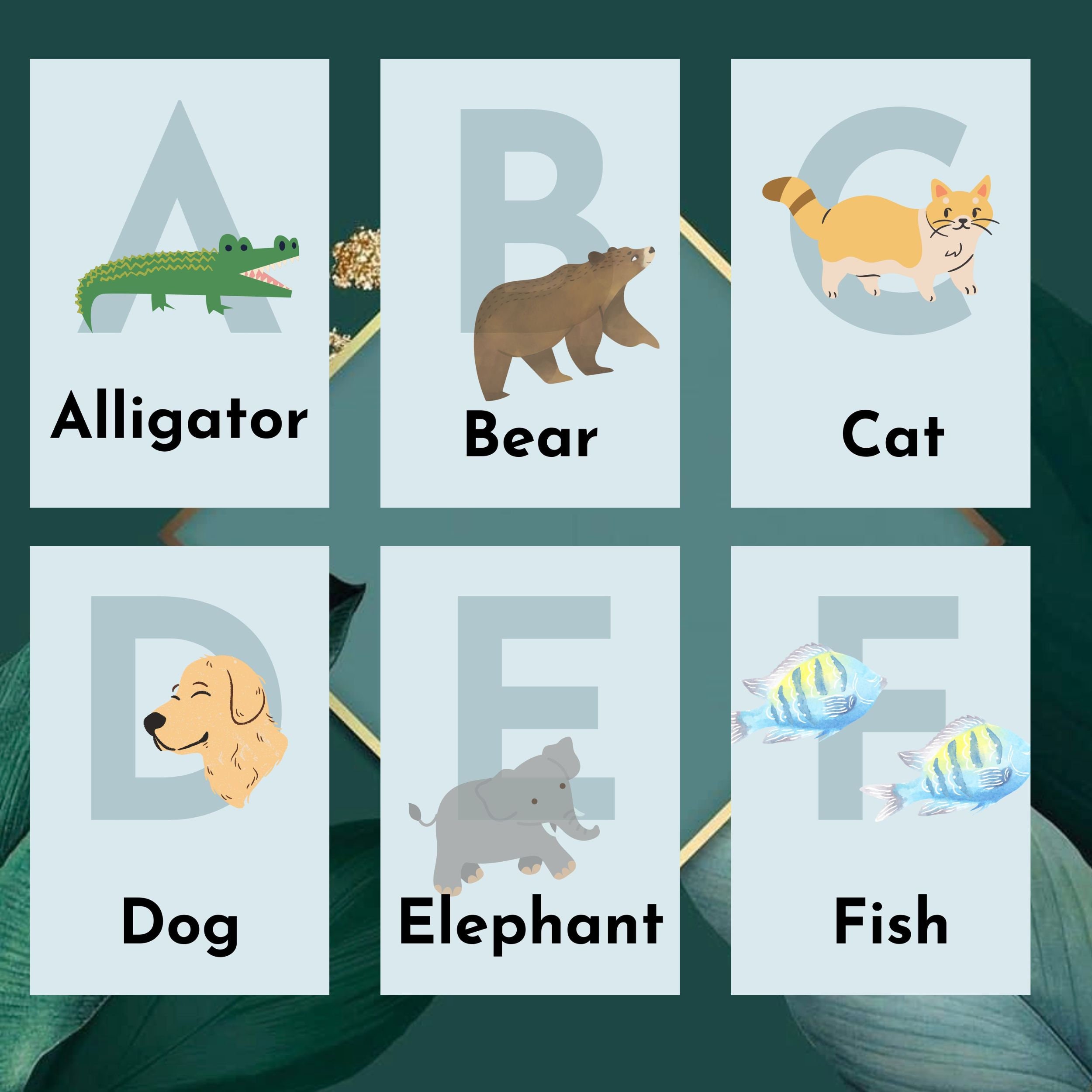 A to Z Flash Cards,printable Alphabet Flash Cards, Classroom Decor ...