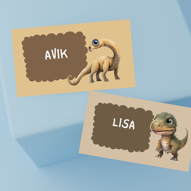 Classroom Name Tags Template Dinosaur | Editable | Printable ...