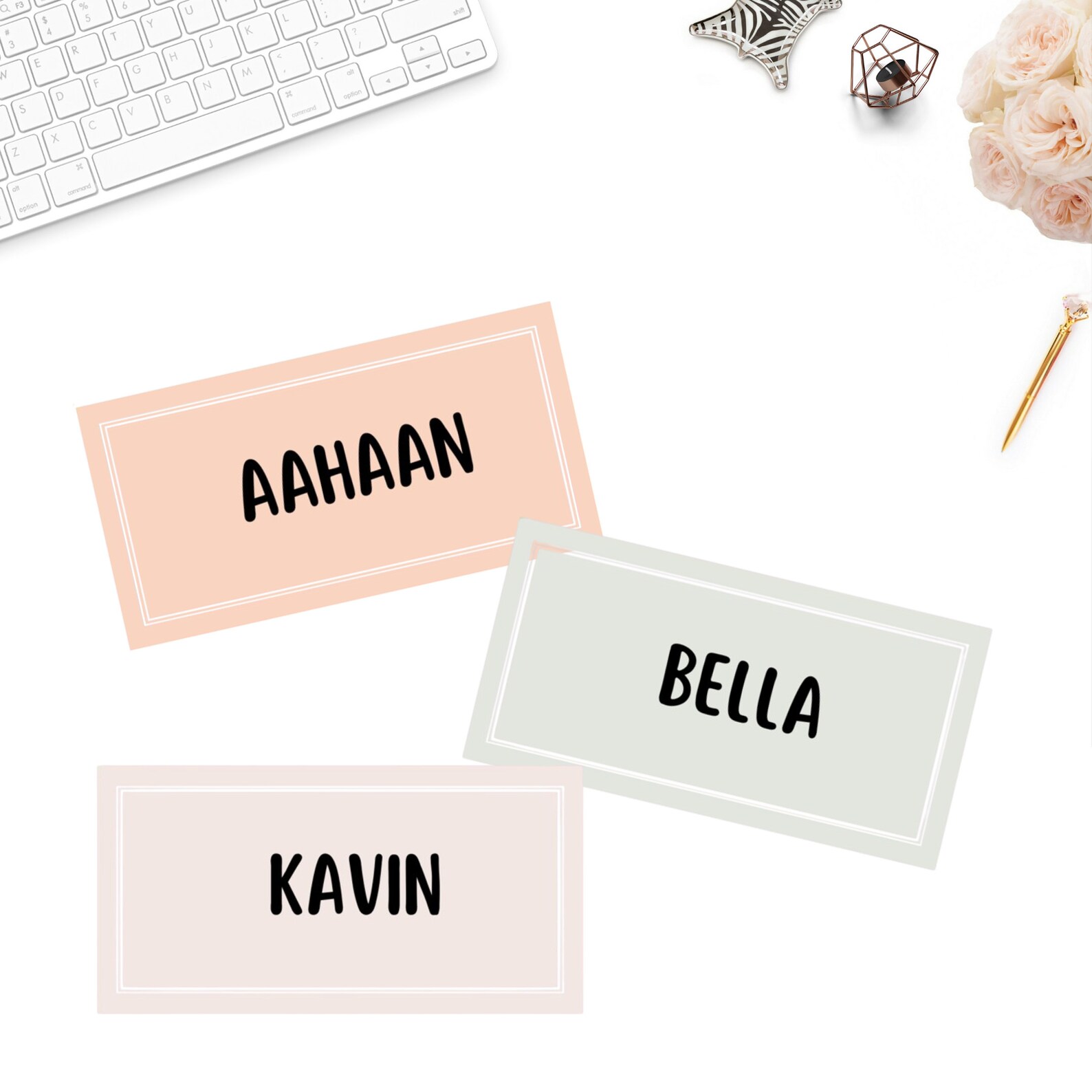 Pastel Classroom Name Tags Template: Editable Printable (canva) - Etsy