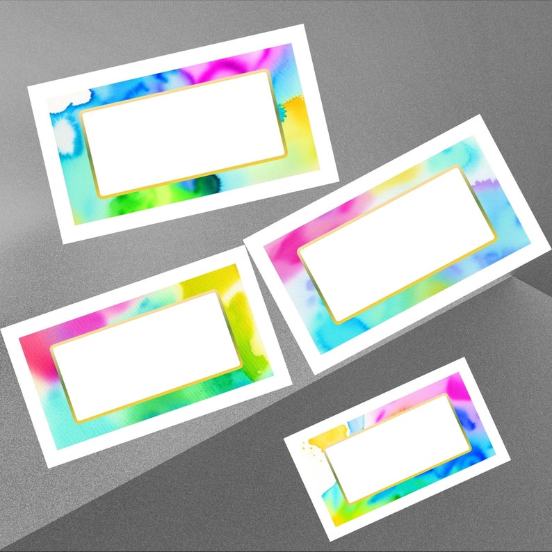 Classroom Name Tags Template Watercolor | Editable | Printable ...