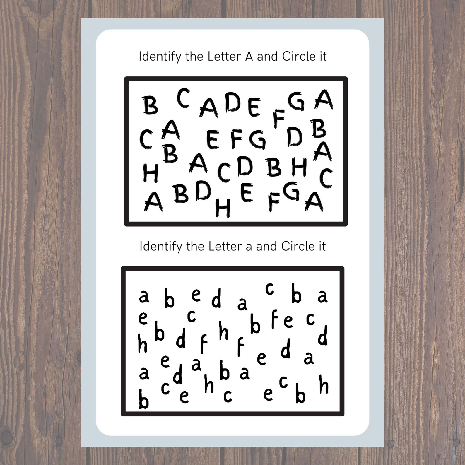 Alphabet Worksheets, Upper & Lowercase, Preschool, Kindergarten ...
