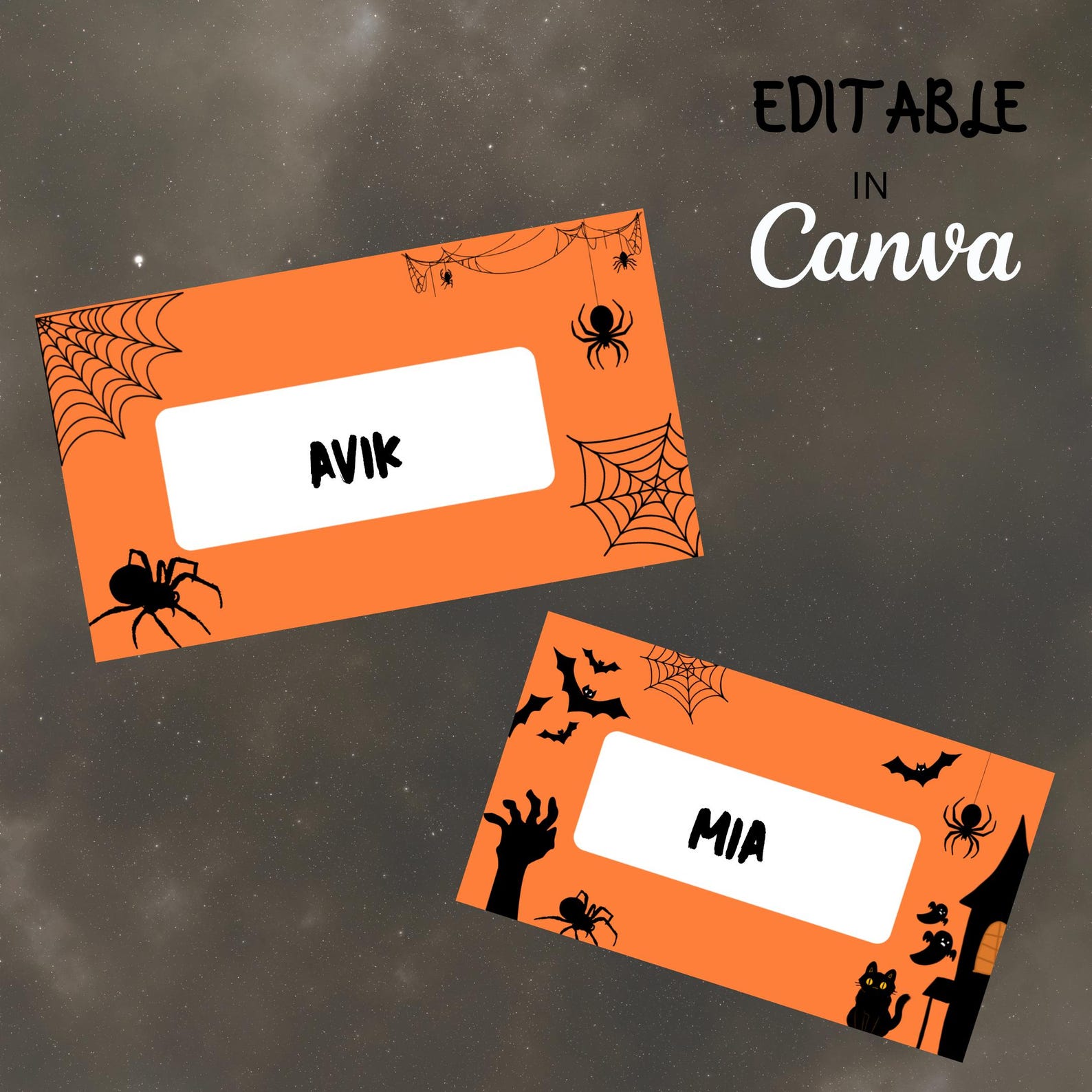 Editable Halloween Classroom Name Tags: Printable School Labels ...