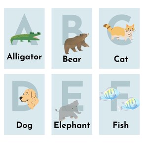 A to Z Flash Cards,printable Alphabet Flash Cards, Classroom Decor ...