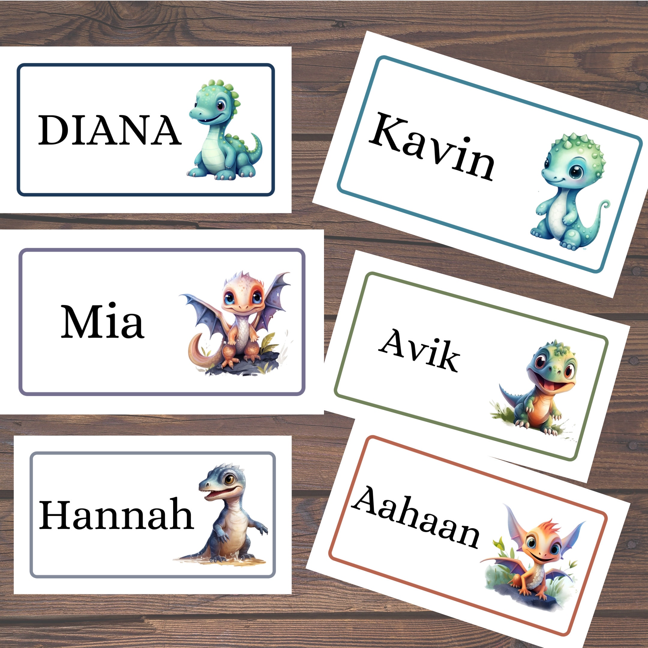 Classroom Name Tags Template Dinosaur Editable Printable Elementary ...