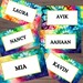 Tie-dye Classroom Name Tags: Editable Template (digital Download) - Etsy