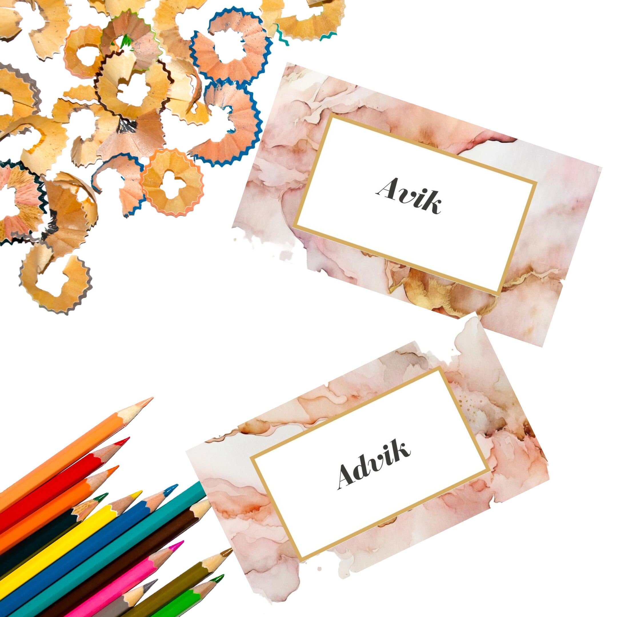 Classroom Name Tags Pink and Rose Gold - Etsy