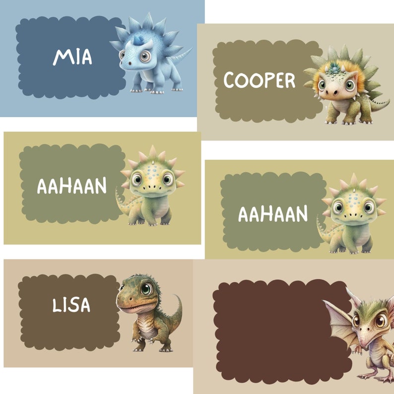 Classroom Name Tags Template Dinosaur | Editable | Printable ...