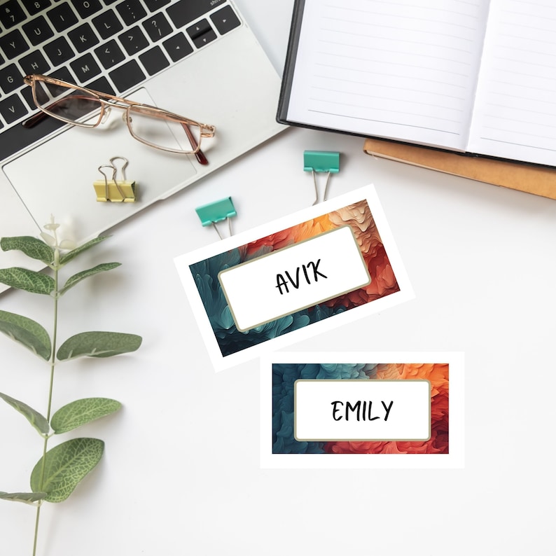 Classroom Name Tags RETRO Editable Printable Elementary School Name ...