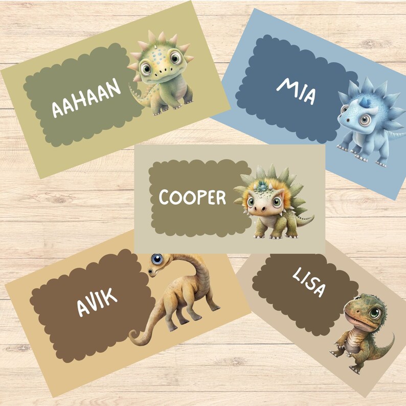 Classroom Name Tags Template Dinosaur | Editable | Printable ...