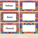 Classroom Name Tags Template Watercolor Editable Printable Elementary ...