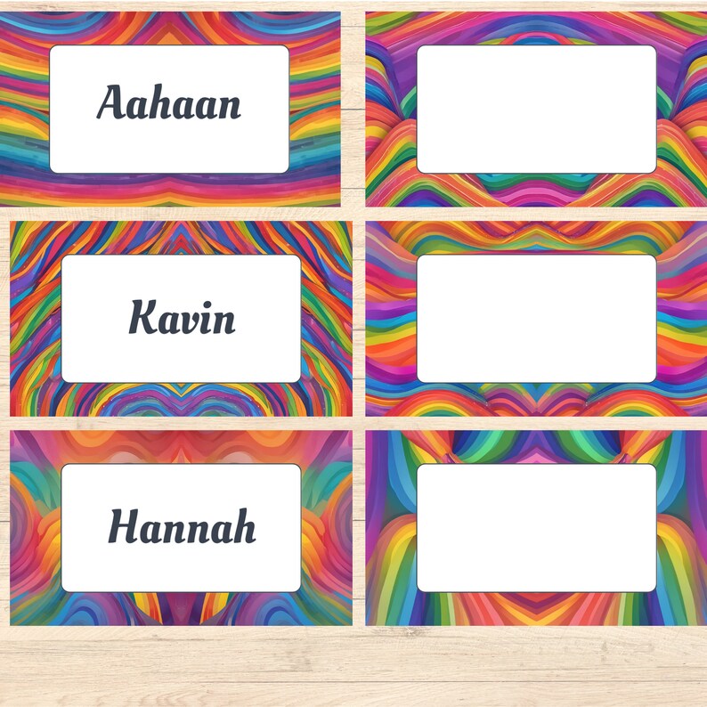 Classroom Name Tags Template Watercolor | Editable | Printable ...