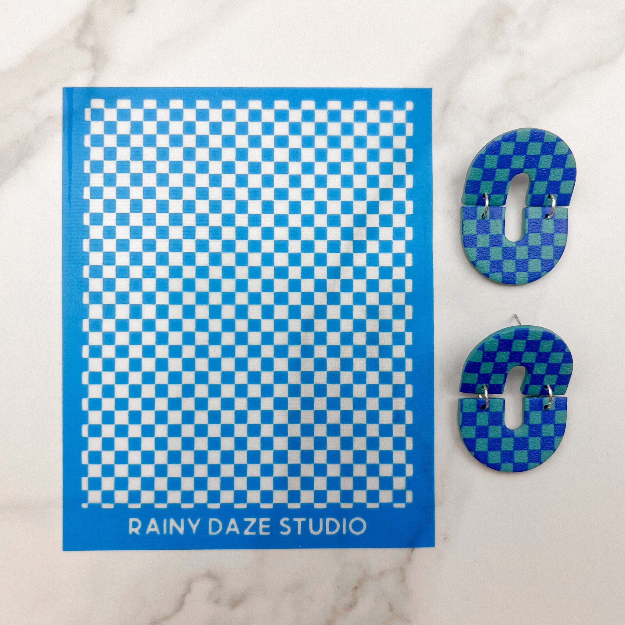 Checkered Polymer Clay Silk Screen Stencils Pattern Size: - Etsy