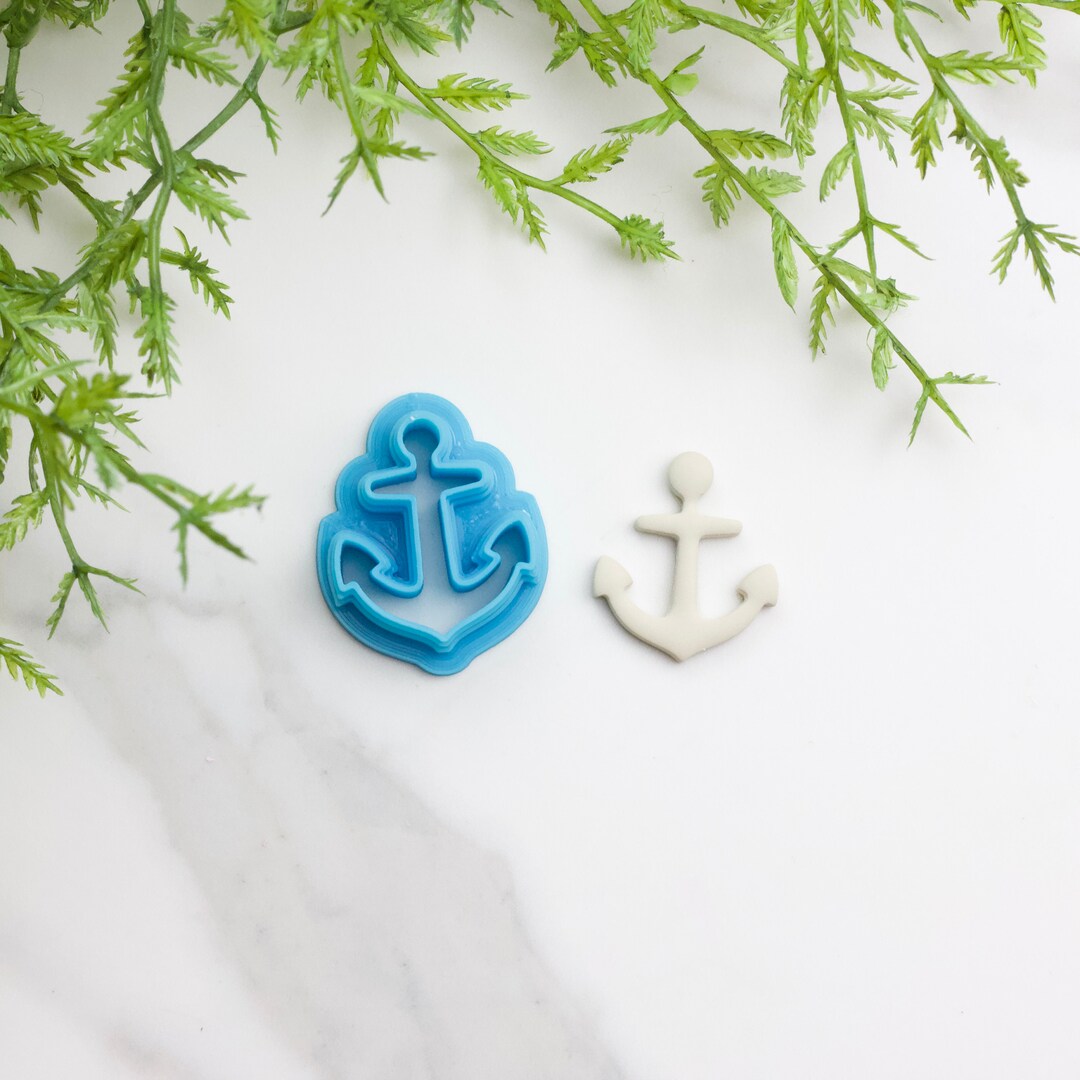 Nautical Anchor Polymer Clay Cutter, 3D Printed Cutter, Cookie Cutter ...