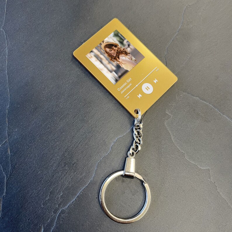 Personalised Song Keychain Plaque Custom Keyring Any Photo - Etsy