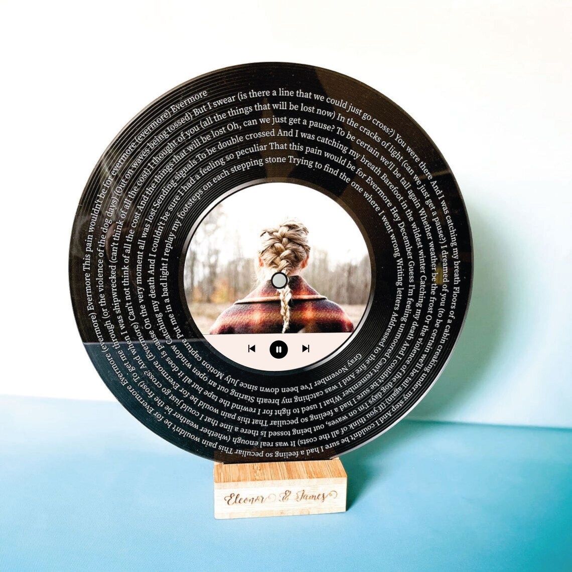 Personalised Song Plaque With Wooden Stand Any Photo Any - Etsy UK