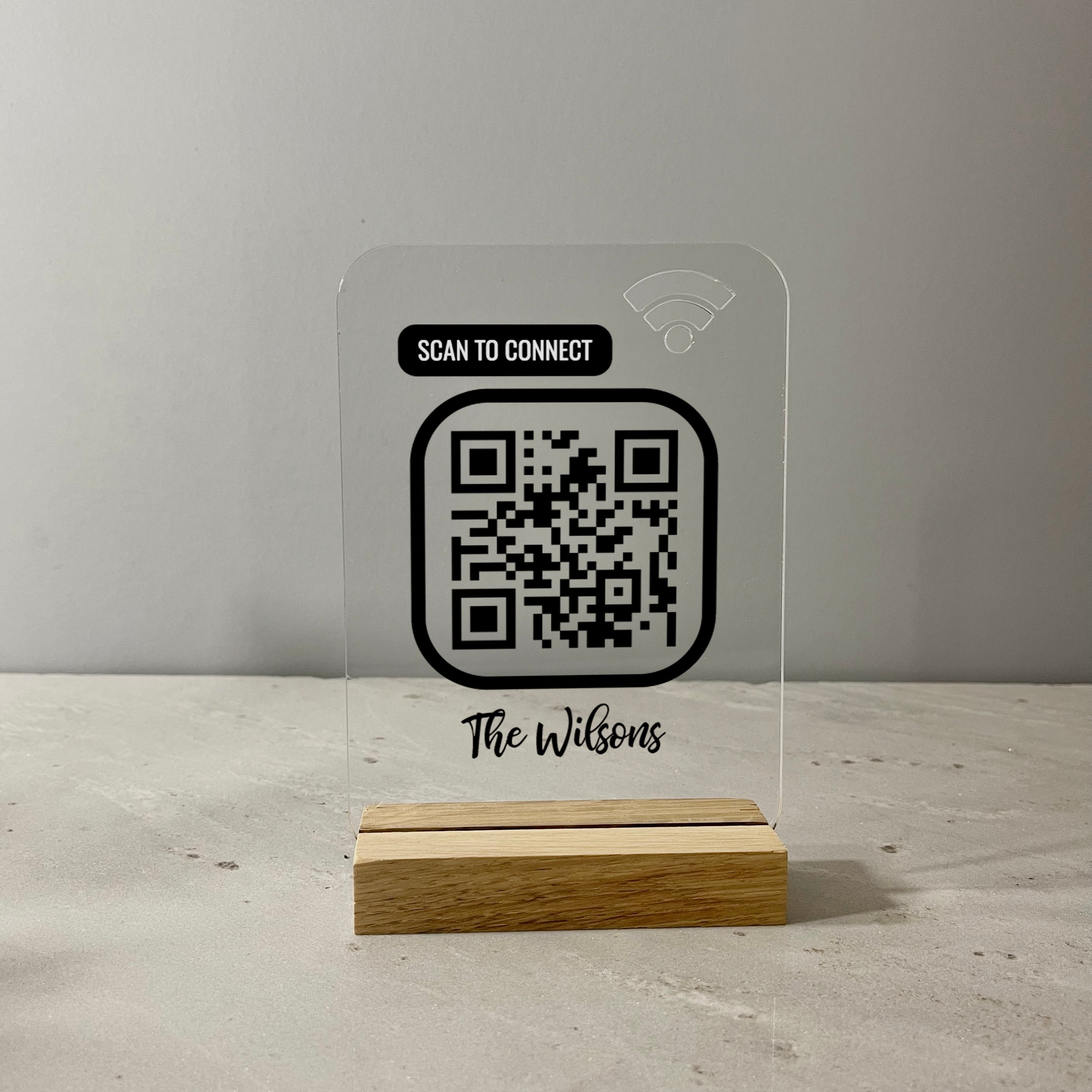 Personalised Wifi Sign QR Code Wifi Network Information - Etsy
